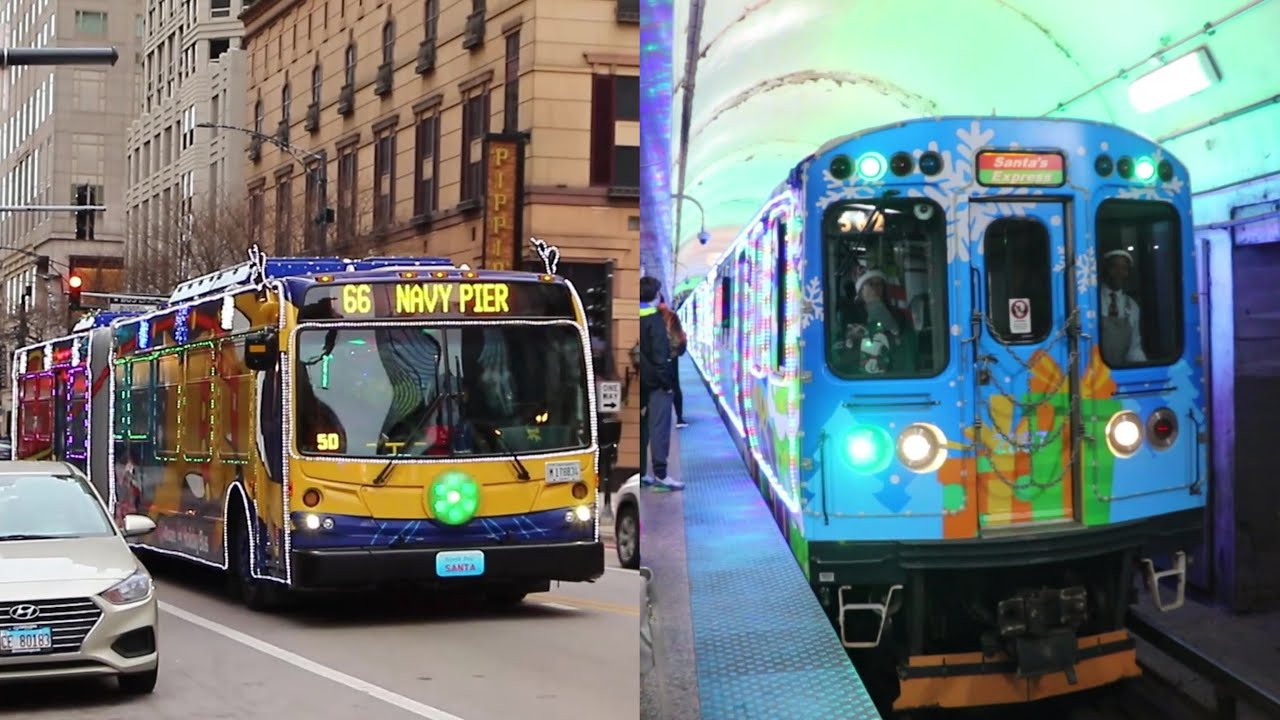 Chicago Transit Authority : Allstate Holiday Bus, Holiday Train & Red ...