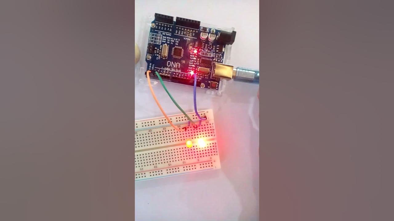 Easy learn Arduino Uno + PictoBlox. Different 2 LEDs delay blink - YouTube