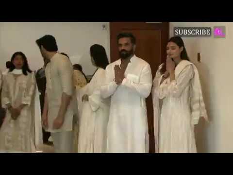 Akshay Kumar & Aishwarya Rai ,Abhishek Bachchan At Suniel Shetty Father Chautha