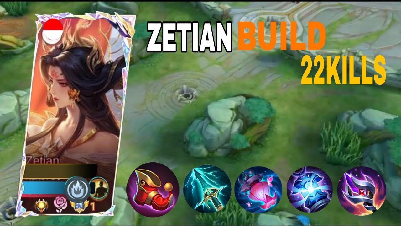 22 kills!! New hero zetian new global top 1 build and enblem!!~ # ...