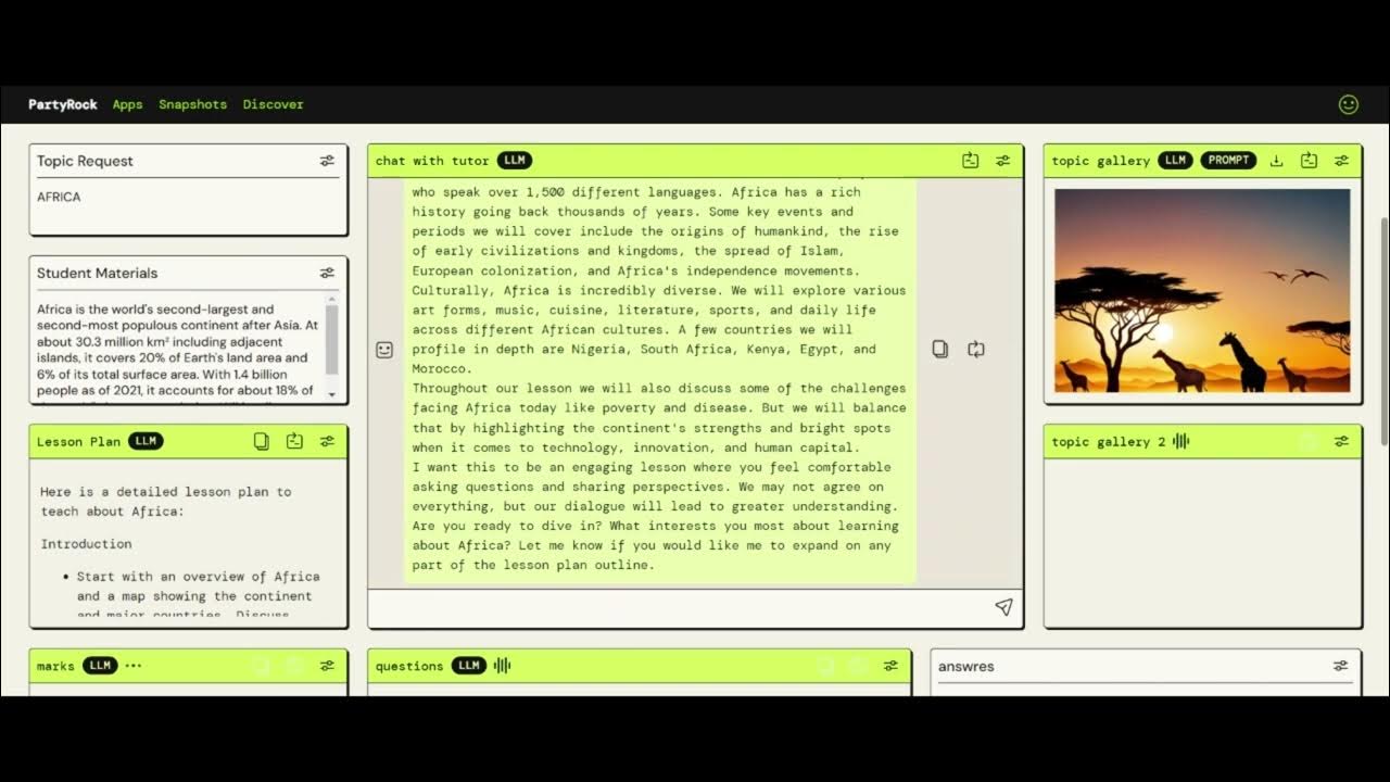 Mwalimu - Build your own interactive learning app on AWS playground with GenerativeAI - YouTube