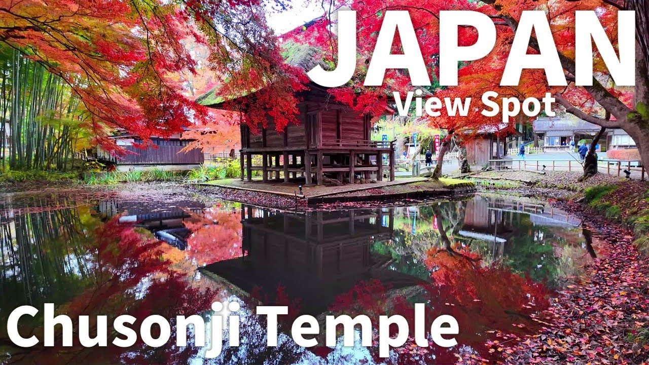 【Japan Countryside】Walking around Chusonji Temple amidst the autumn ...