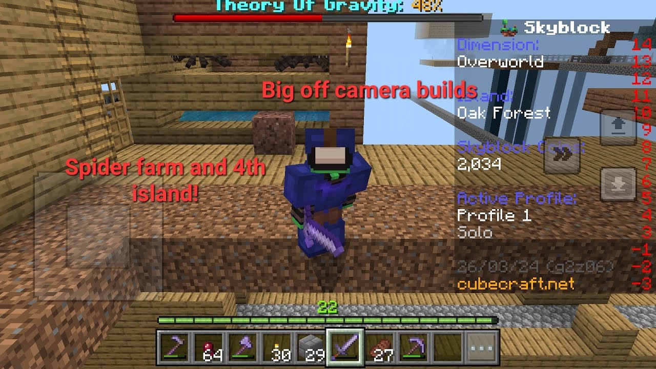 Unlocking The 4th Island And Spider Farm! Cubecraft Skyblock EP3 - YouTube