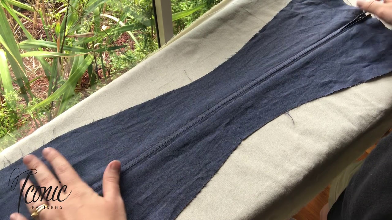 How to sew in a centered zip and finish it with a plank on Celine dress ...