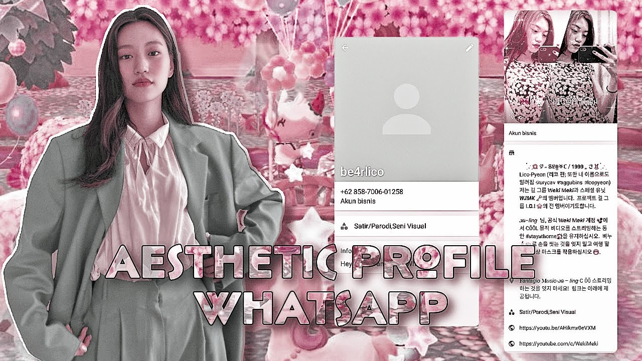 Cara Membuat Aesthetic Profile WA - YouTube