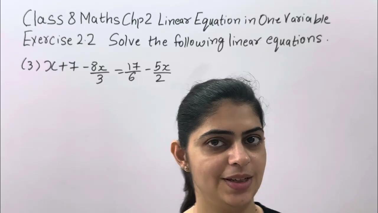 Class 8 Maths Chapter 2 Linear Equation in One Variable Exercise 2.2 Question 1 to 5 - YouTube