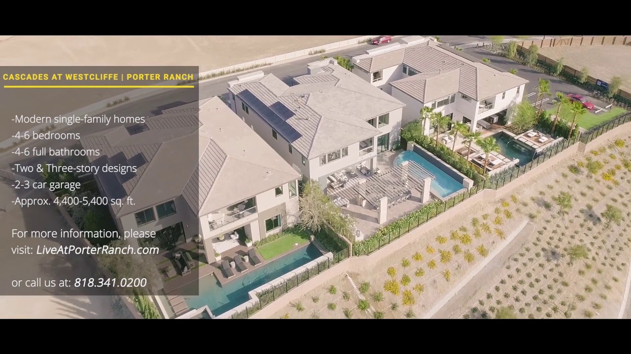 Cascades at Westcliffe Aerial Tour - Porter Ranch - YouTube