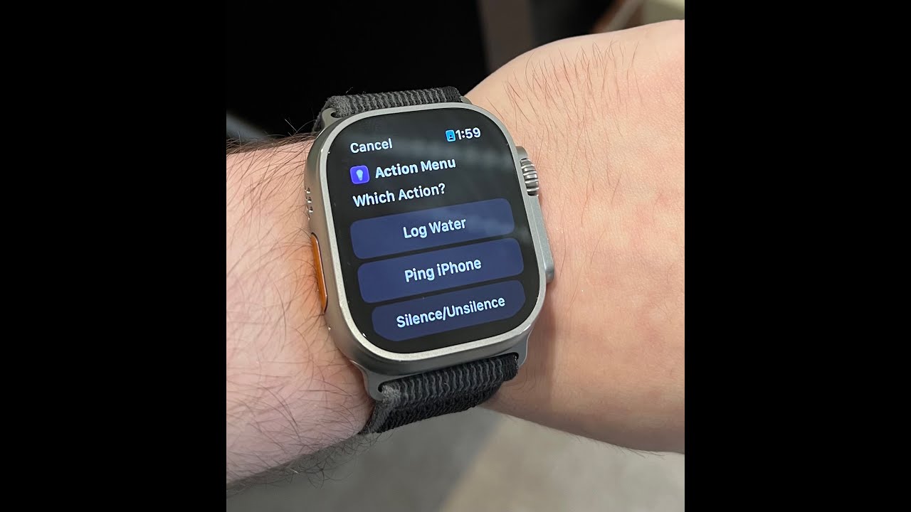 Apple Watch Ultra - how to make an Action Menu - YouTube