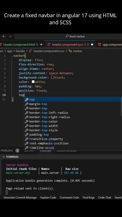 How To Create A Fixed Navbar In Angular Using Only Html And Scss Angular Html Scss Youtube