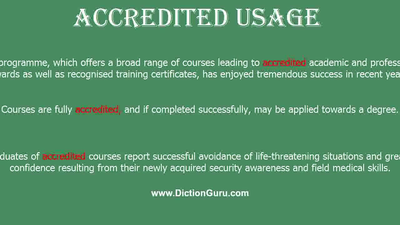 accredited: How to pronounce accredited with Phonetic and Examples ...