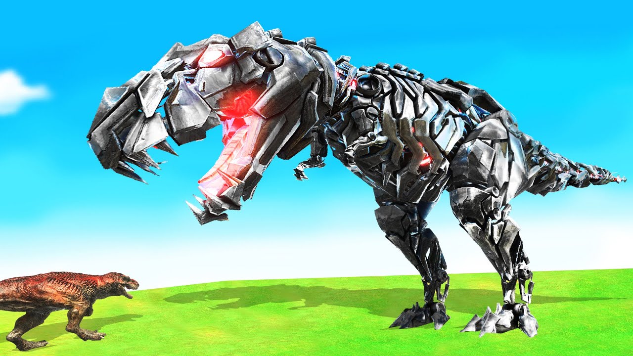 YES! MAGMA Mecha T-REX Destroys EVERYTHING! - Animal Revolt Battle ...