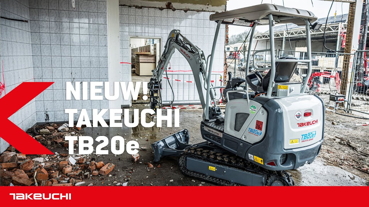 CO2 NEUTRAAL! De elektrische graafmachine Takeuchi TB20e! - YouTube
