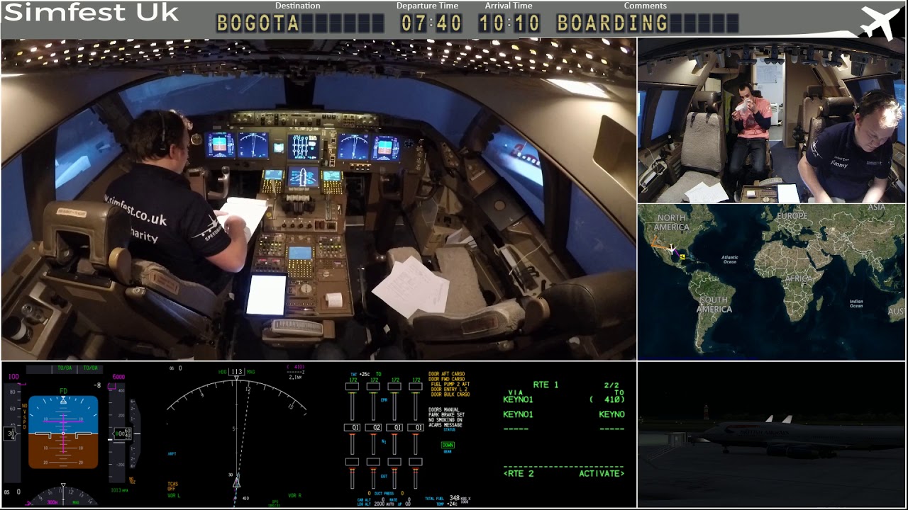 Worldflight 2017: Leg 19 Kingston to Bogota Boeing 747-400 Home ...