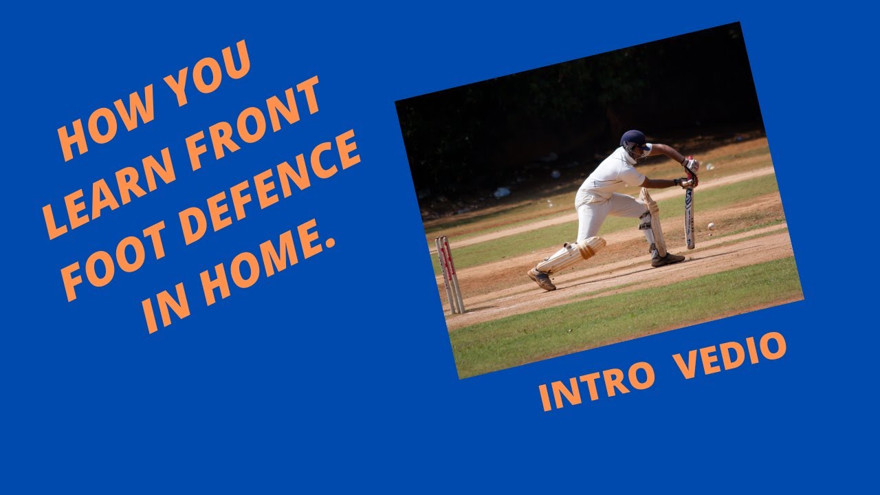 HOW YOU LEARN FRONT FOOT DEFENCE IN HOME. - YouTube