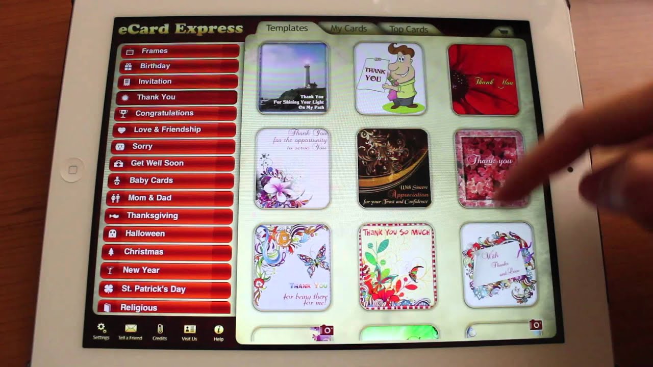 eCard Express HD for iPad - App Review - YouTube