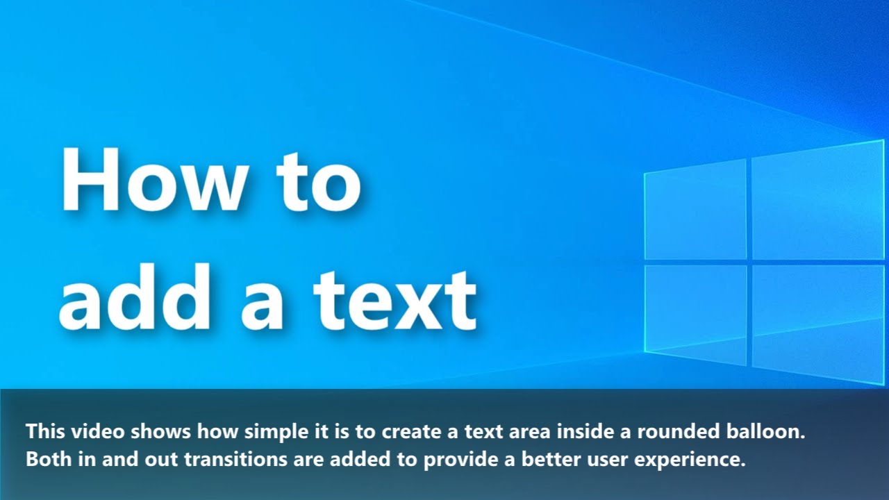 How to add a text - YouTube