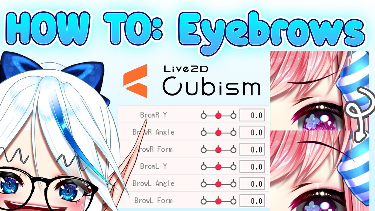 【HOW TO: Live2d】Eyebrows under 6 min - YoshinoArt - YouTube