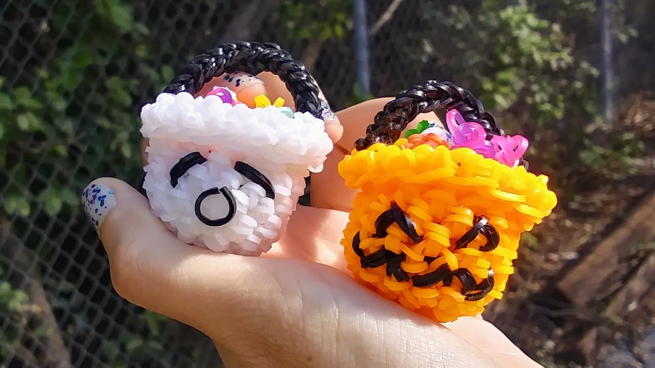 Loomigurumi Trick or Treat Bucket Tutorial (Rainbowloom) - YouTube