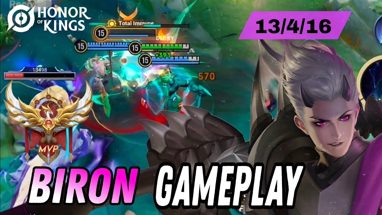 BIRON GAMEPLAY | MVP + FULL GAMEPLAY | HONOR OF KINGS (2024) GLOBAL ...