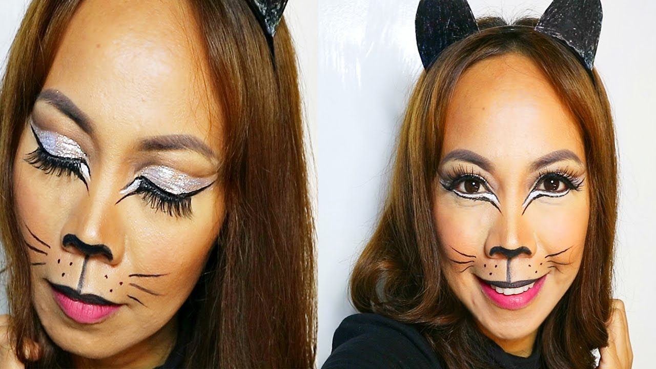 Last Minute Cutie Kitty Cat Makeup Tutorial for Halloween | Cykaniki ...