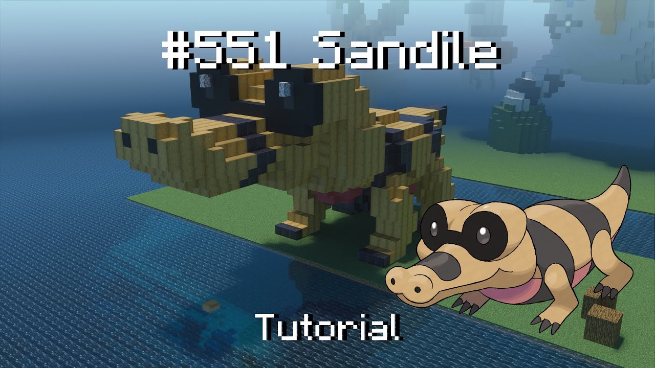How to build a Pokémon Sandile statue in Minecraft (Tutorial) - YouTube