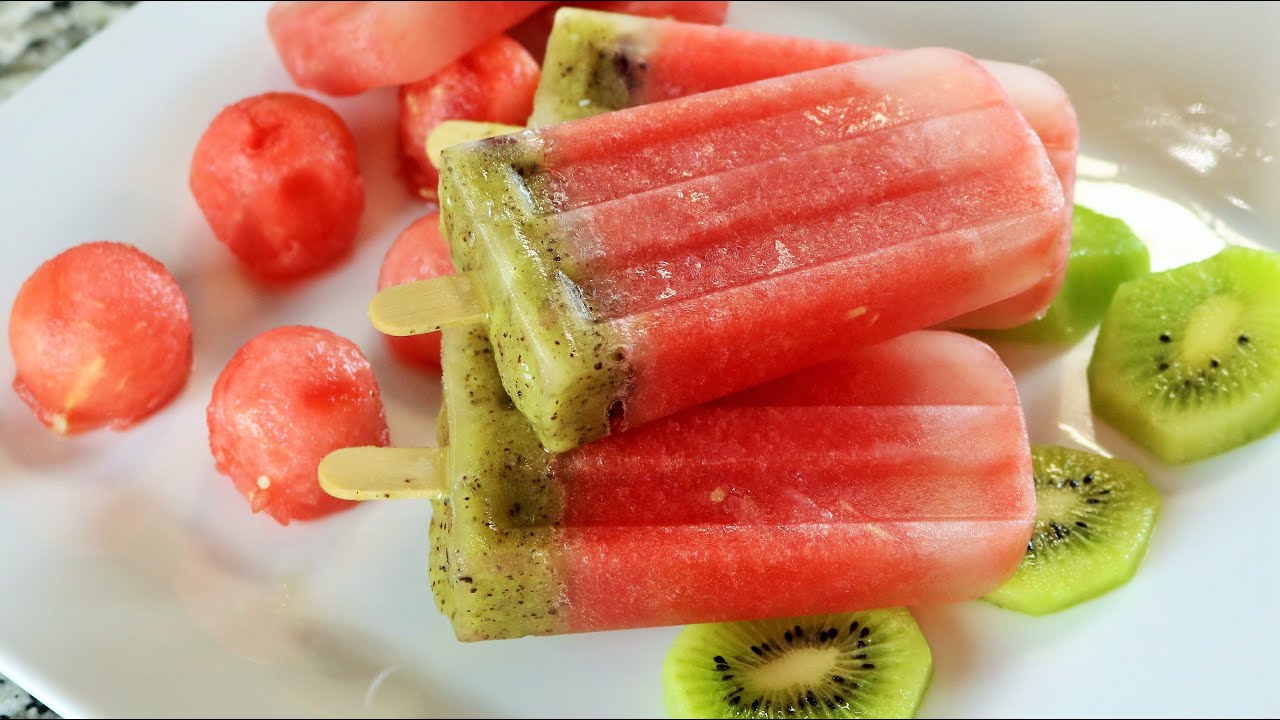 Paletas De Sandia Y Kiwi – Watermelon And Kiwi Popsicles - YouTube