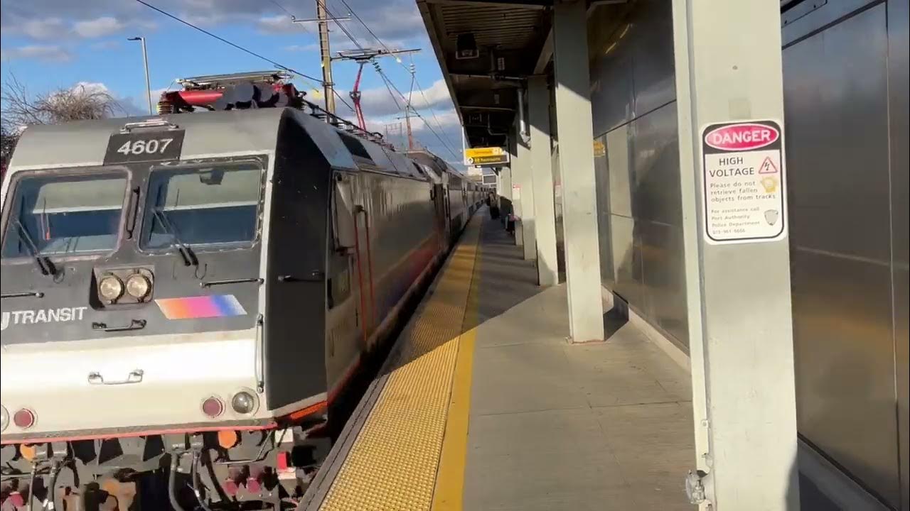 NJ Transit Northeast Corridor Semi Express Train #7851 Trenton arriving Newark Airport w ...