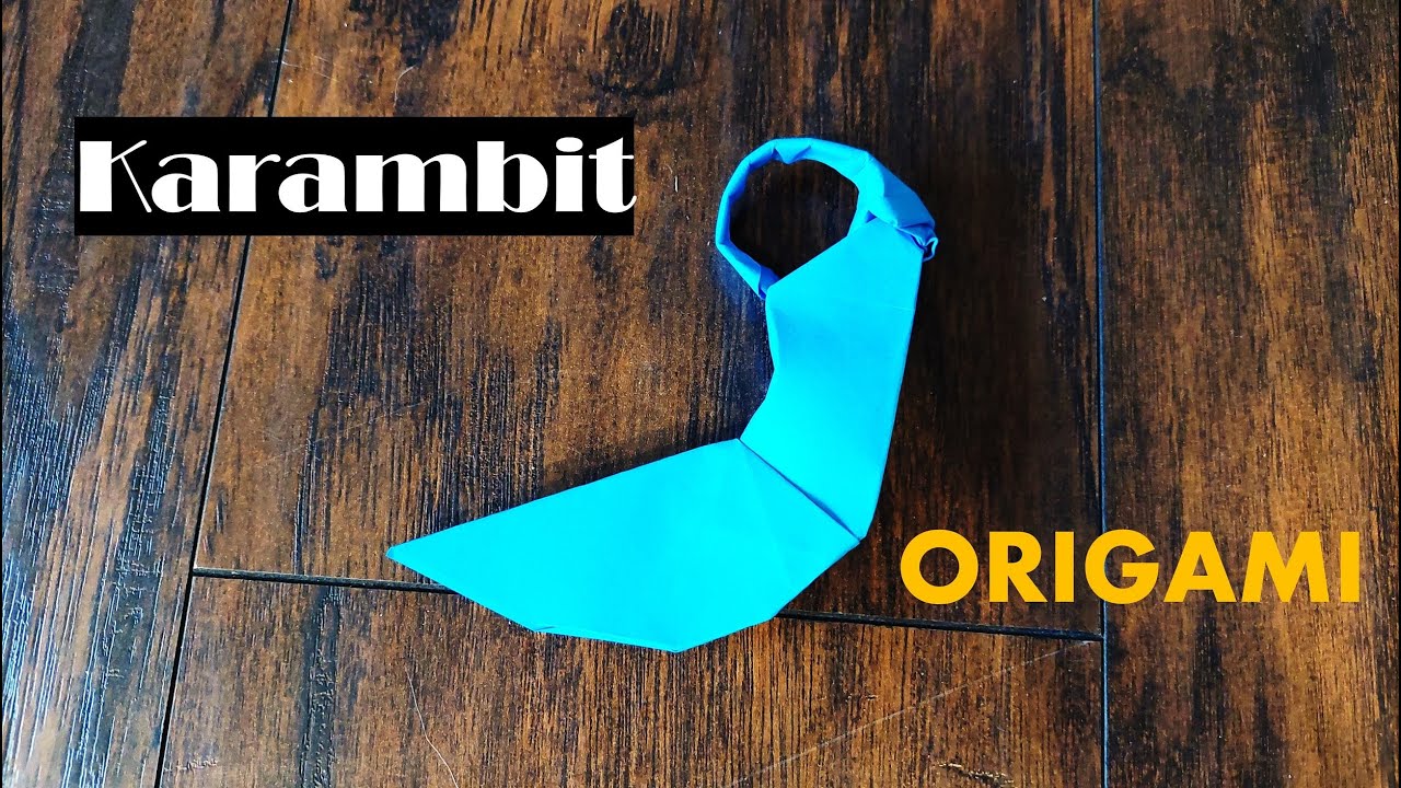 How to Make ORIGAMI KARAMBIT KNIFE Tutorial 🔪~~ - YouTube