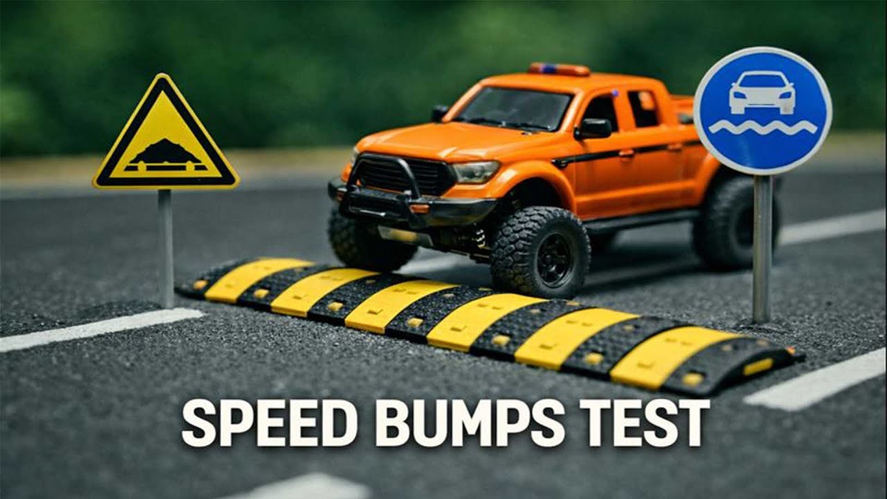 Building Speed Bumps & Road Signs (1:24) | Drive Test | Satisfying ASMR ...