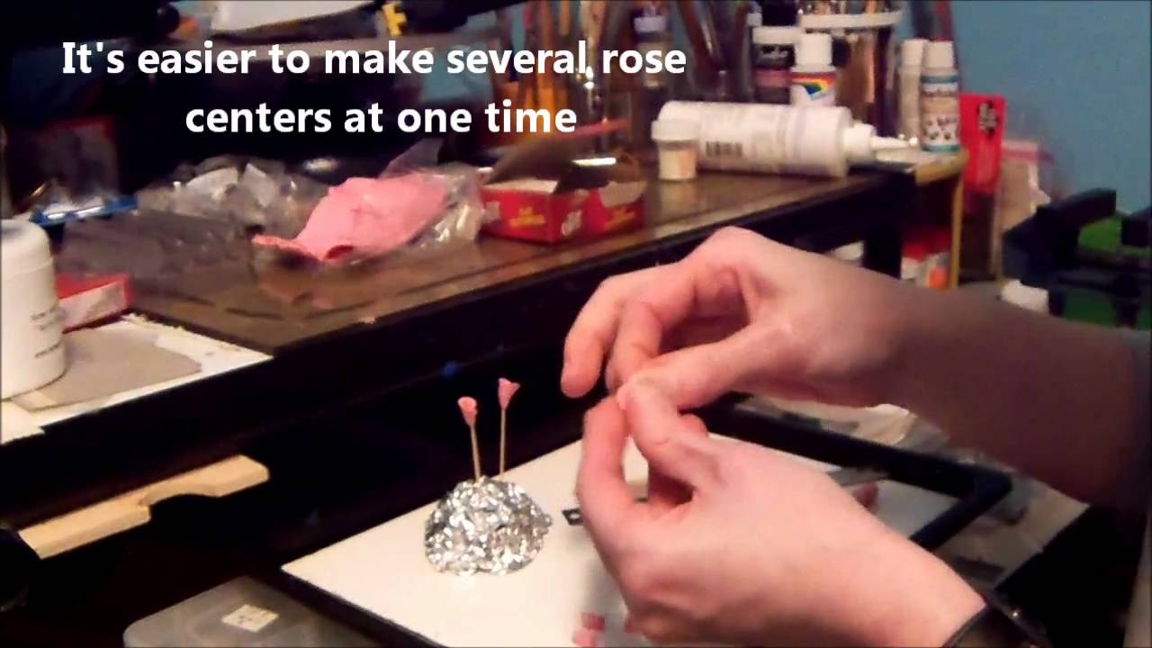 Learn how to sculpt a polymer clay rose - YouTube