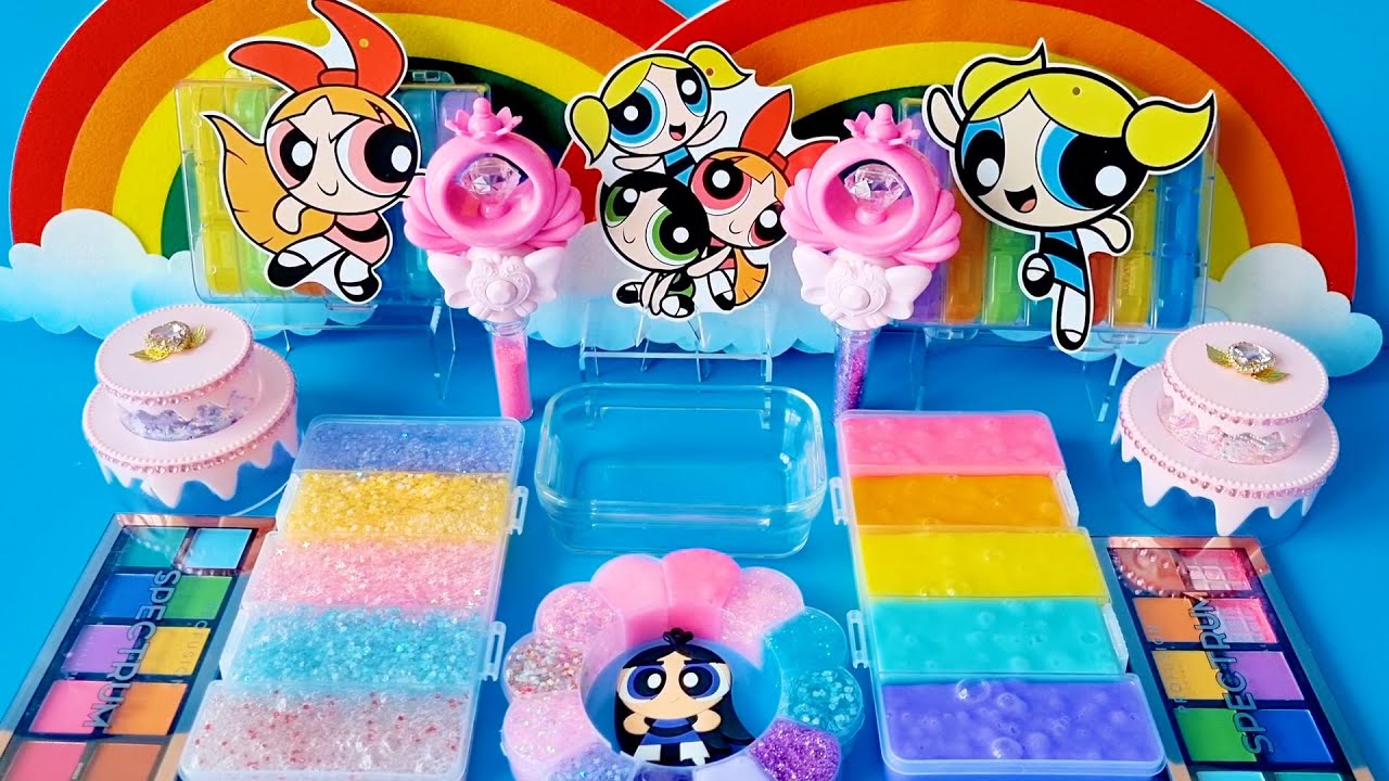 The Powerpuff Girls Slime!!! Mixing Random Things Into Slime!!! - YouTube