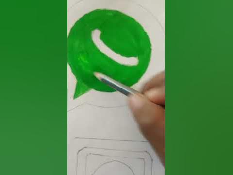 How to draw WhatsApp logo - YouTube