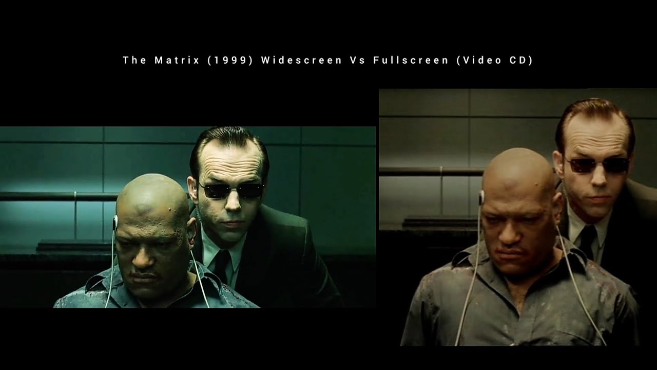 The Matrix Widescreen Vs Fullscreen (Video CD) Agent Smith ...