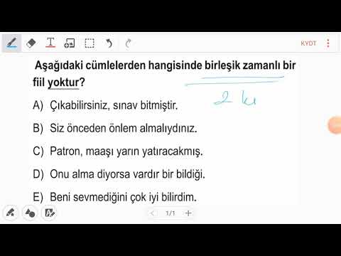 Test 70/ Soru 7 (Fiiller soru çözümü - Birleşik zamanlı fiiller)