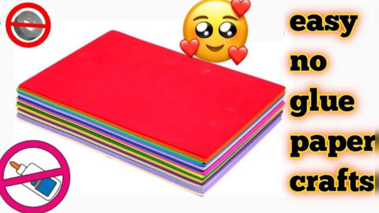 how to make paper craft without glue ll Craft ideas with paper - YouTube