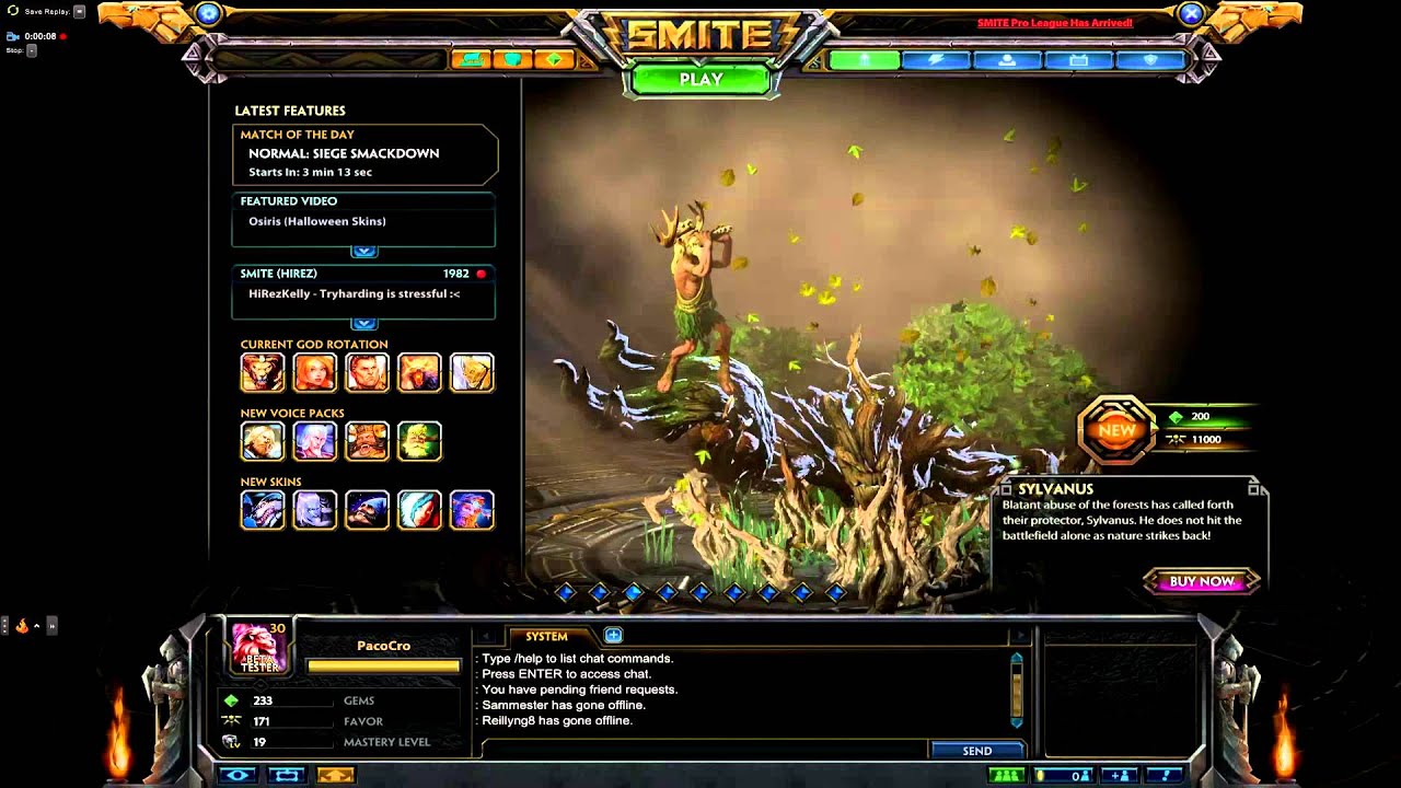 Smite - Sylvanus King of the Forest God Animation - YouTube