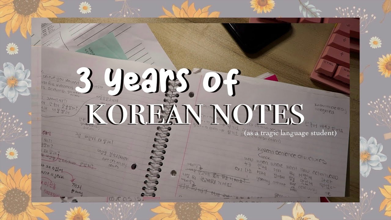 3 years of korean notes... you would think i would have more LOL ...