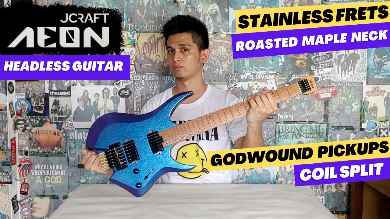 JCraft Aeon Headless Electric Guitar | Review - YouTube