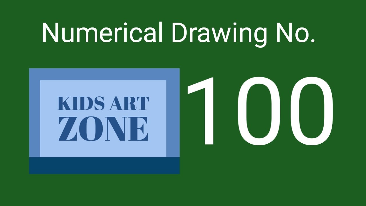 How To Draw Picture Using Number 100 | Number drawing for kids ...