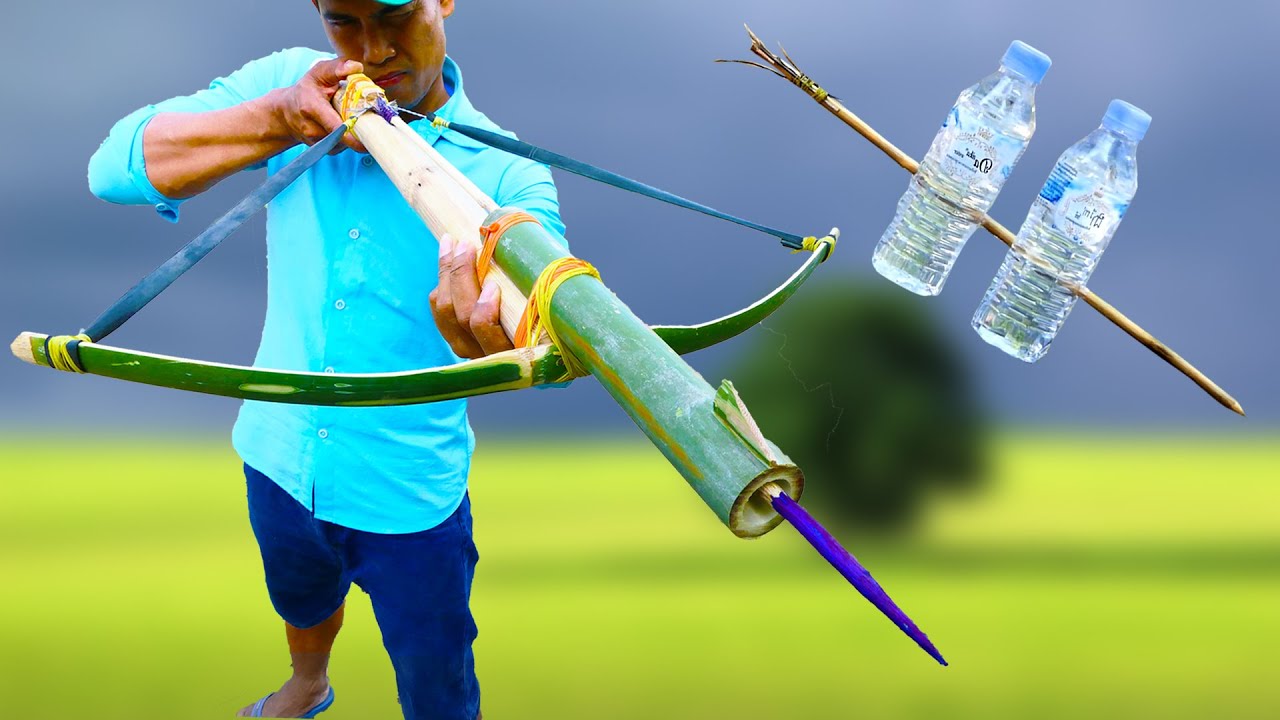 Homemade Bamboo Arrow Gun| How To Make Super Arrow From Bamboo - YouTube