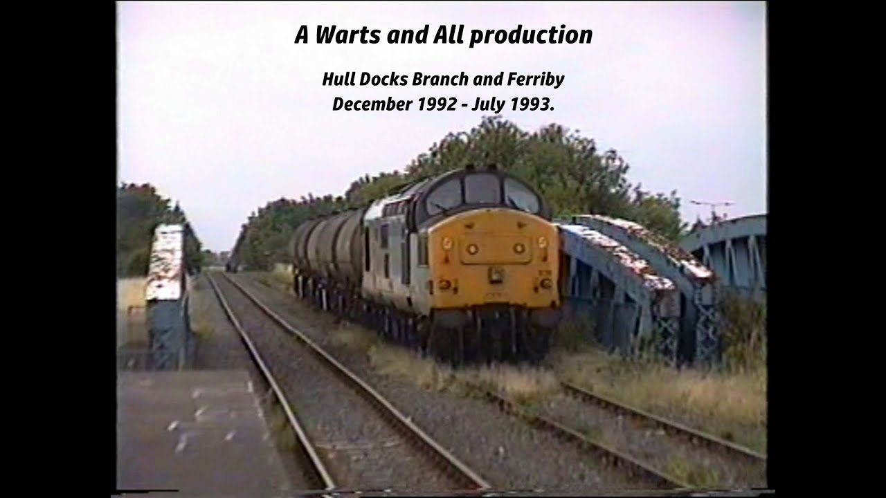 Trains on the branch to Hull Docks and at Ferriby Dec 92 to July 93 ...