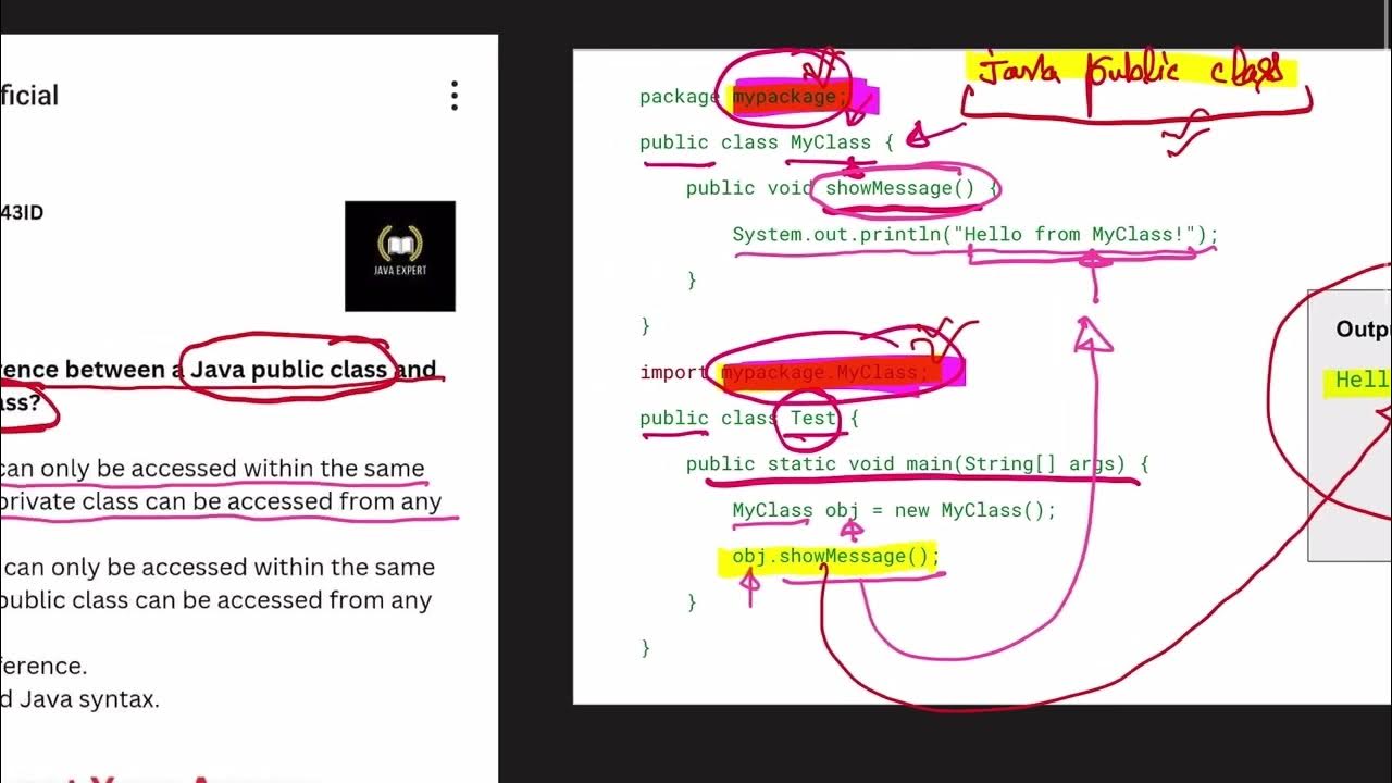 Difference between a Java public class and a Java private class ...