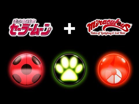 Sailor Mars, Jupiter & Venus + Ladybug, Chat/Cat Noir & Rena Rouge (fan-made)