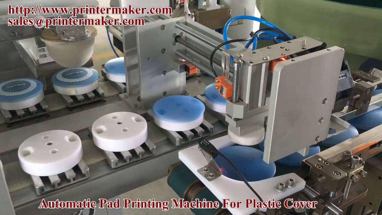 Plastic Cover Automatic Pad printing Machine - YouTube