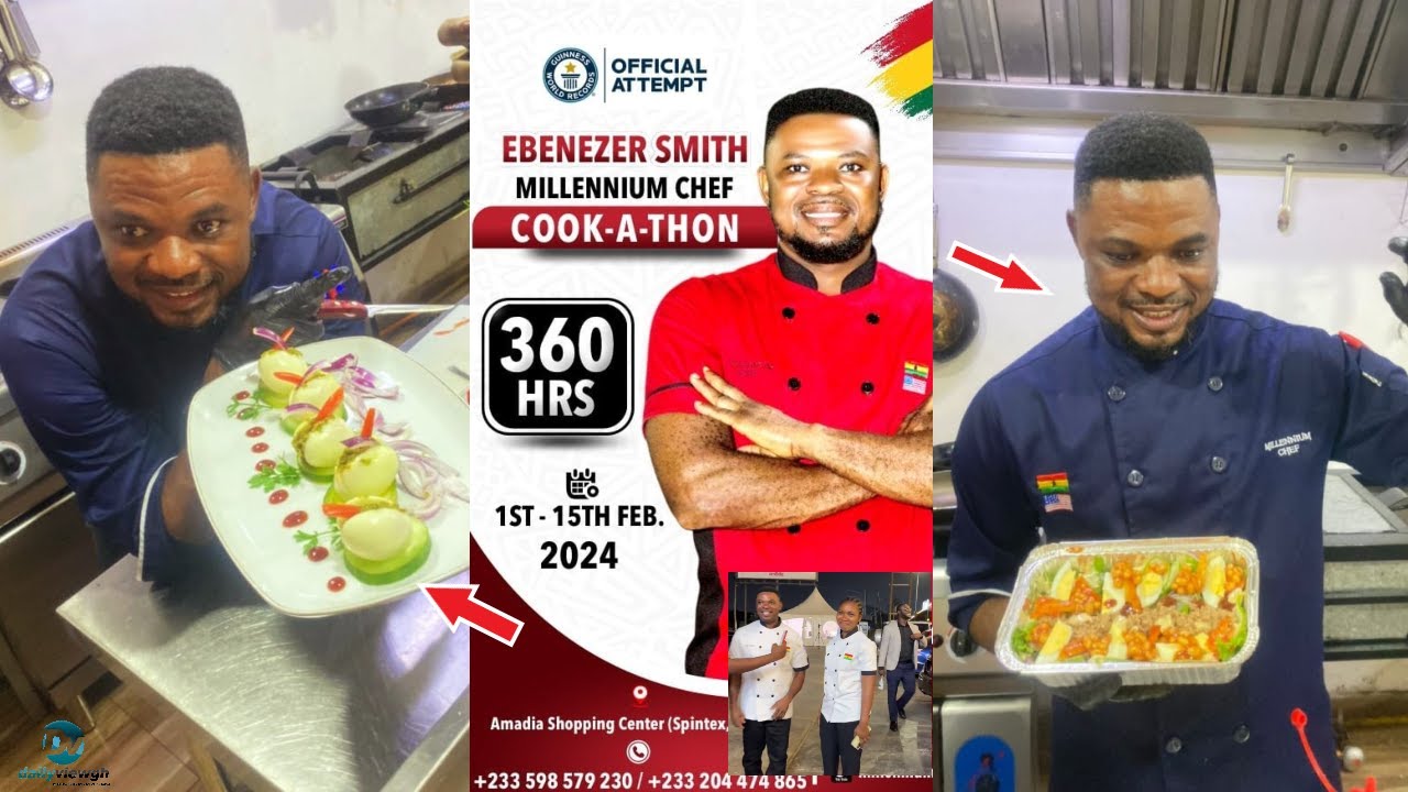 Ghanaian Chef Smith Officially Starts 15-Day Cook-A-Thon, Set To Cook ...