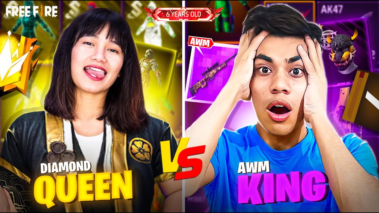 Free Fire Diamond Queen Vs AWM King UG Ayush | Funniest Collection Versus Ever | Sooneeta - YouTube