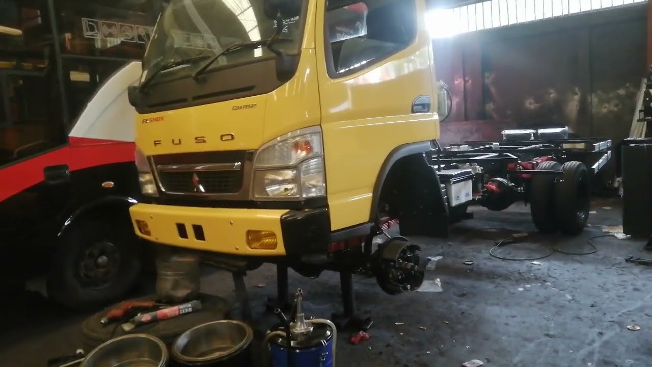 pemasangan double gardan/4X4 di unit Canter SHDX euro4 - YouTube