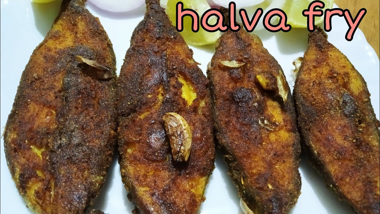 कुरकुरीत हलवा मच्छी फ्राय/halva fish fry recipe/Black pomfret fry ...