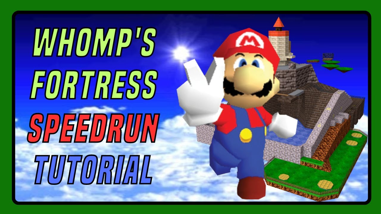 Super Mario 64- Whomp's Fortress All Stars Speedrun Tutorial - YouTube