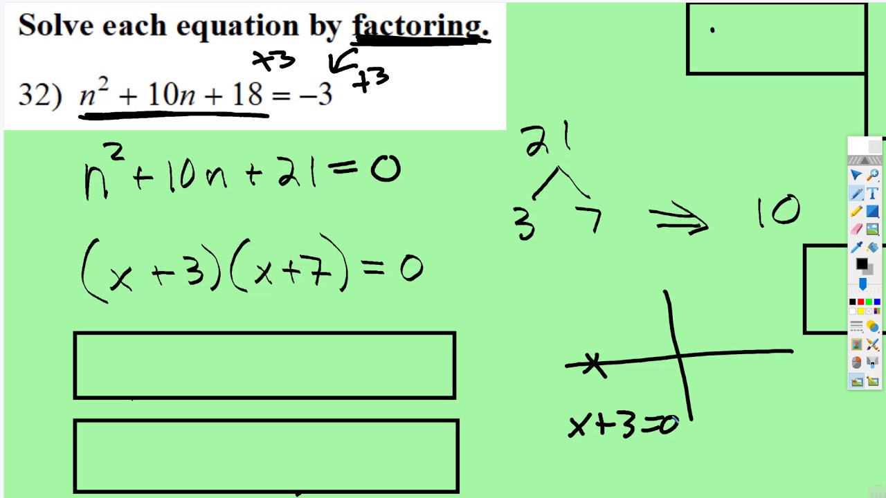 Quadratics: Solving by Factoring - YouTube
